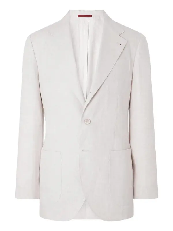 Brunello Cucinelli Linen-twill Suit Jacket - Neutrals