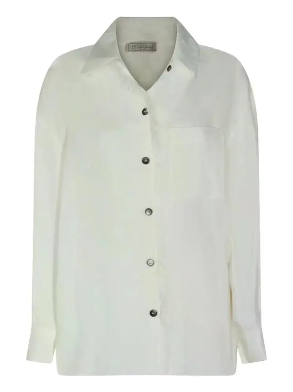 Antonelli Firenze Fringed-trim Button-fastening Shirt - White
