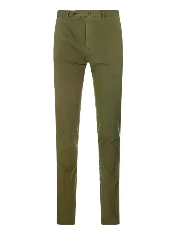 PT TORINO Slim Fit Tailored Trousers - Green