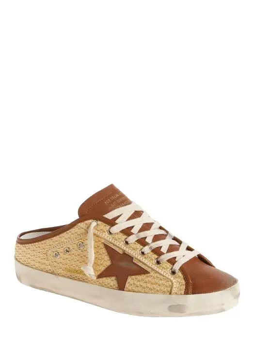 GOLDEN GOOSE Super-star Sabot Mule Sneaker - Beige/cognac