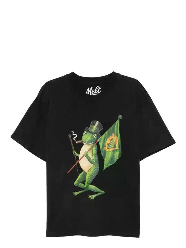 MELT Frog-print T-shirt - Black