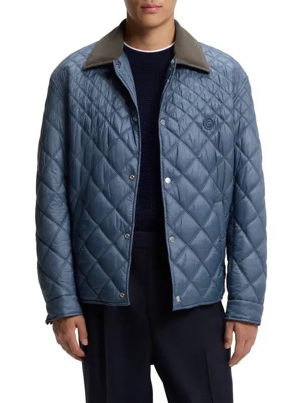 BOSS Cosmix Quilted Jacket - Open Blue