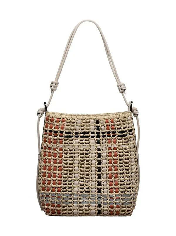 RADLEY The Camden Raffia Check Shoulder Bag - Natural