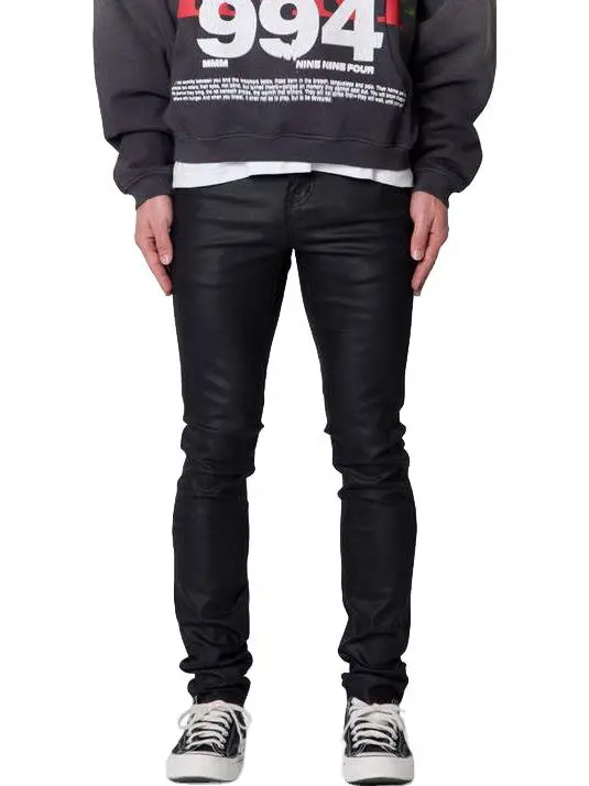 Mnml Skinny Waxed Jeans - Black