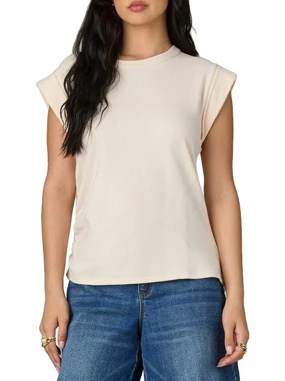 Wit & Wisdom Ruched Knit Top - Ecru