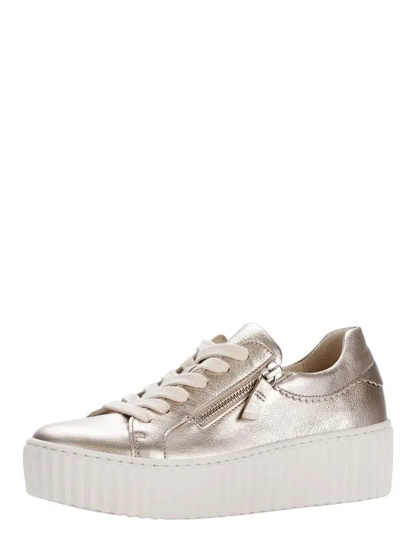 Gabor Platform Zip Sneaker - Puder