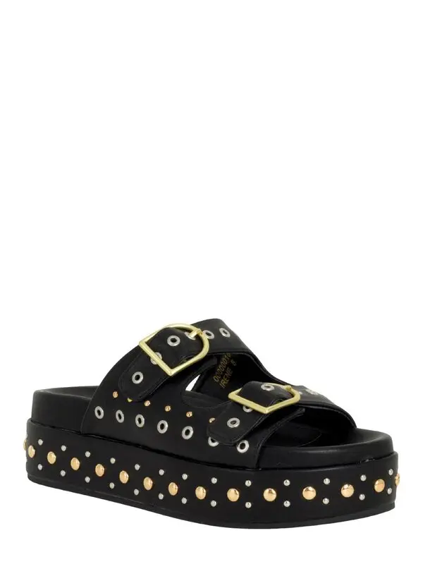 SHU SHOP Irene Studded Platform Slide Sandals - Black