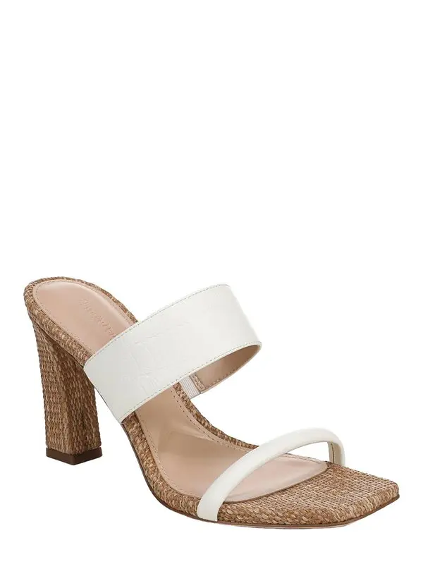 FAVORITE DAUGHTER Gabi Block Heel Sandal - White Dark Natural