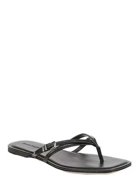 FAVORITE DAUGHTER Cameron Leather Flip Flop - Black