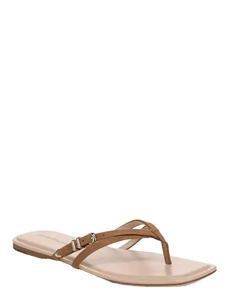 FAVORITE DAUGHTER Cameron Leather Flip Flop - Brown Sugar