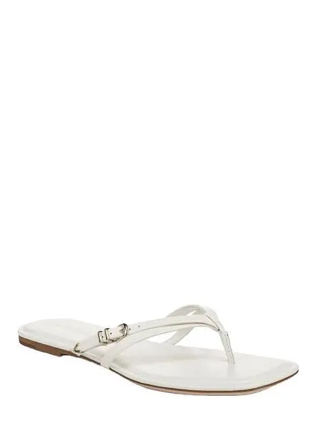 FAVORITE DAUGHTER Cameron Leather Flip Flop - White