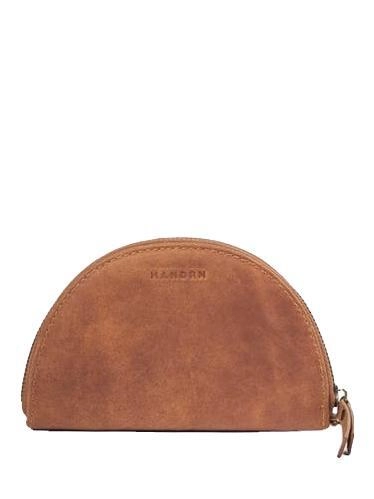 MANDRN Leather Halfmoon Wallet - Saddle (light)