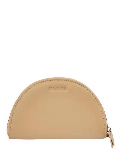 MANDRN Leather Halfmoon Wallet - Sand