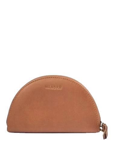 MANDRN Leather Halfmoon Wallet - Tan
