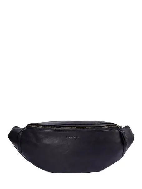 MANDRN Leather Crossbody Bag - Black