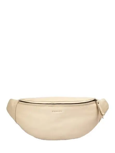 MANDRN Leather Crossbody Bag - Bone