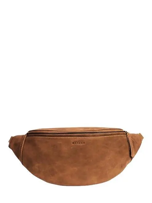 MANDRN Leather Crossbody Bag - Saddle (light)