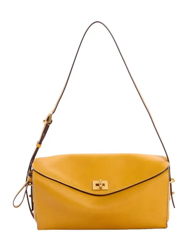 Balenciaga Medium Paris Vii Leather Shoulder Bag - Curry/muscade