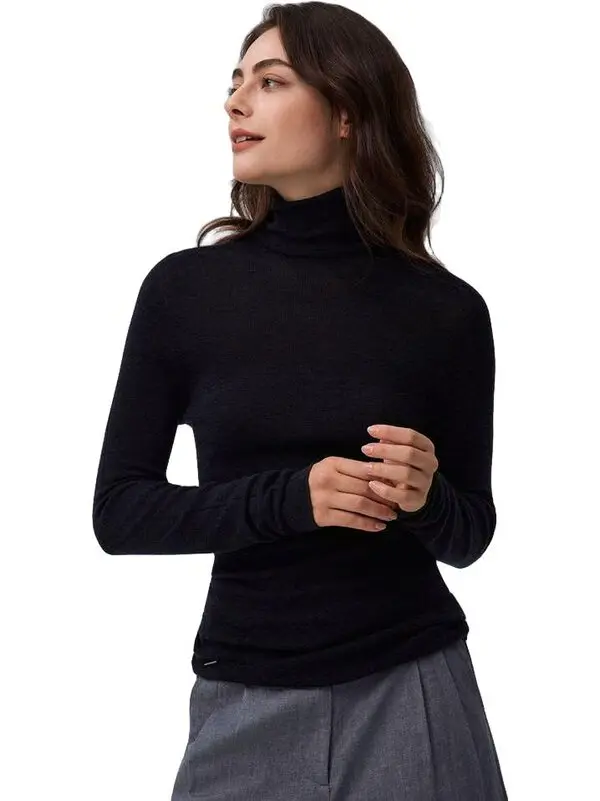 JUANA Ossa Knitted Hemp Turtleneck - Black