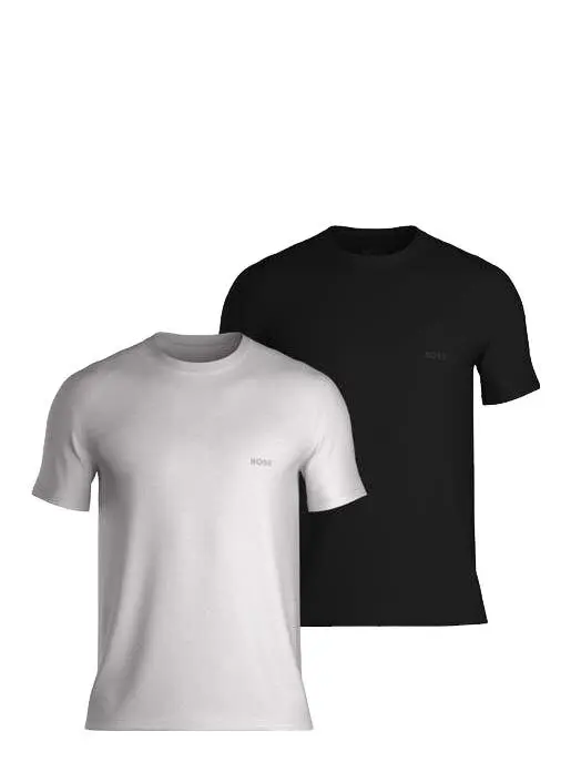 BOSS Assorted 2-pack Rib Cotton T-shirts - Grey/black