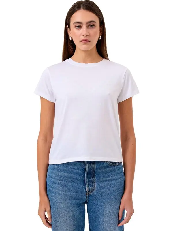 Goldie LeWinter Amore Tee In Peruvian Pima Cotton - White