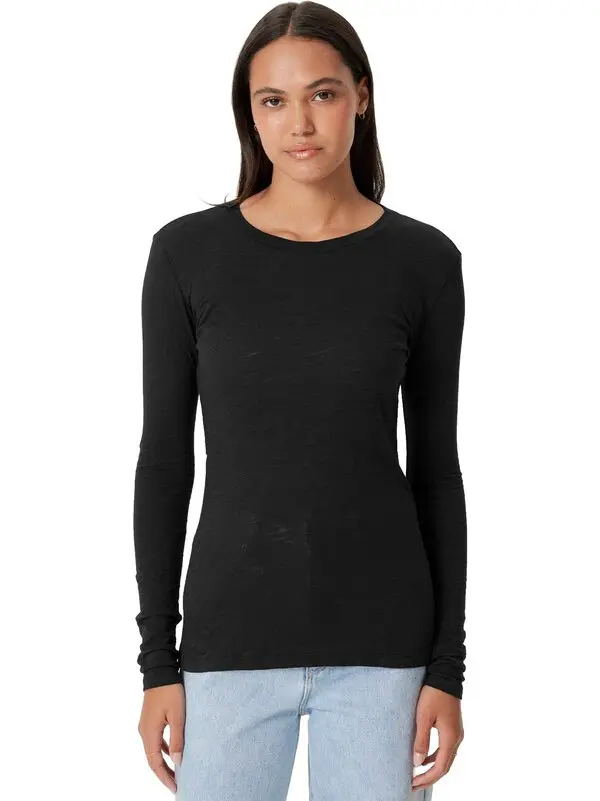 Goldie LeWinter Signature Slub Long Sleeve Tee - Black