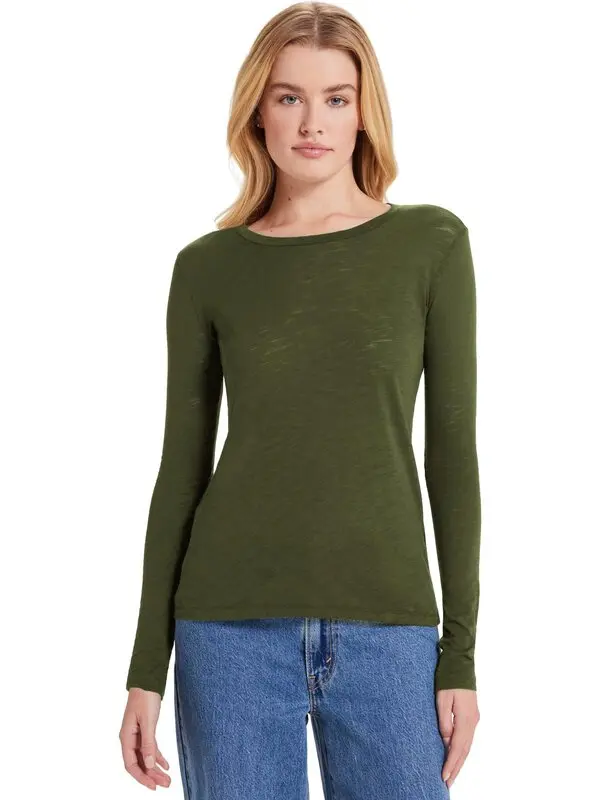Goldie LeWinter Signature Slub Long Sleeve Tee - Holly