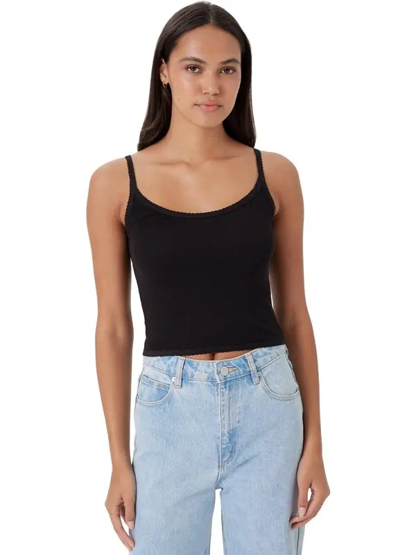 Goldie LeWinter Ellie Cropped Cami - Black