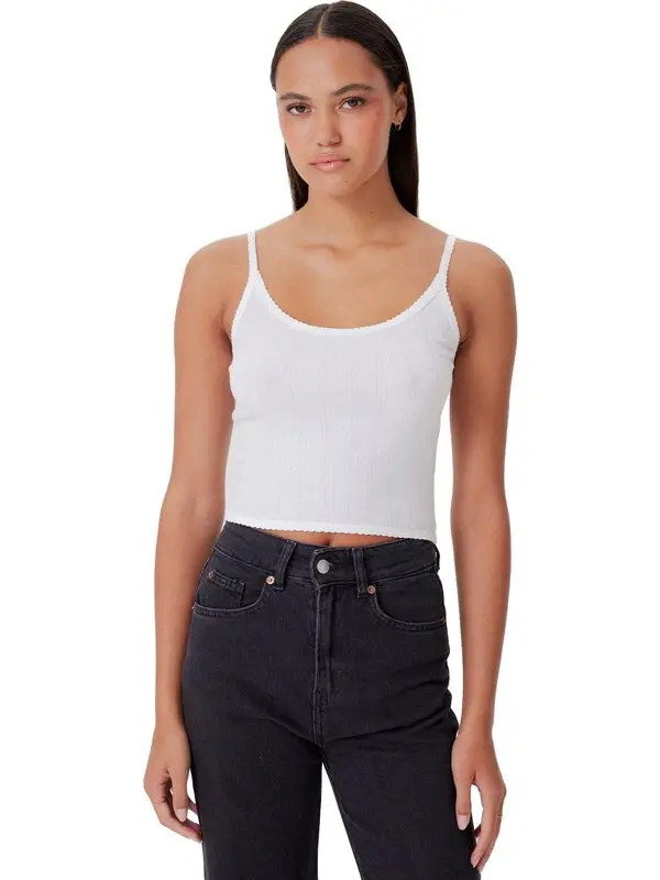 Goldie LeWinter Ellie Cropped Cami - White