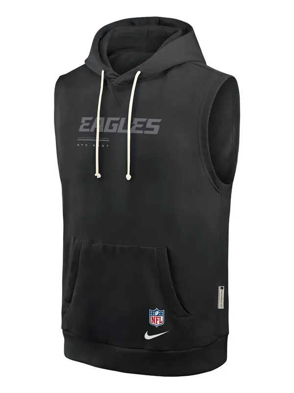 Nike Philadelphia Eagles Sleeveless Pullover Hoodie - Black