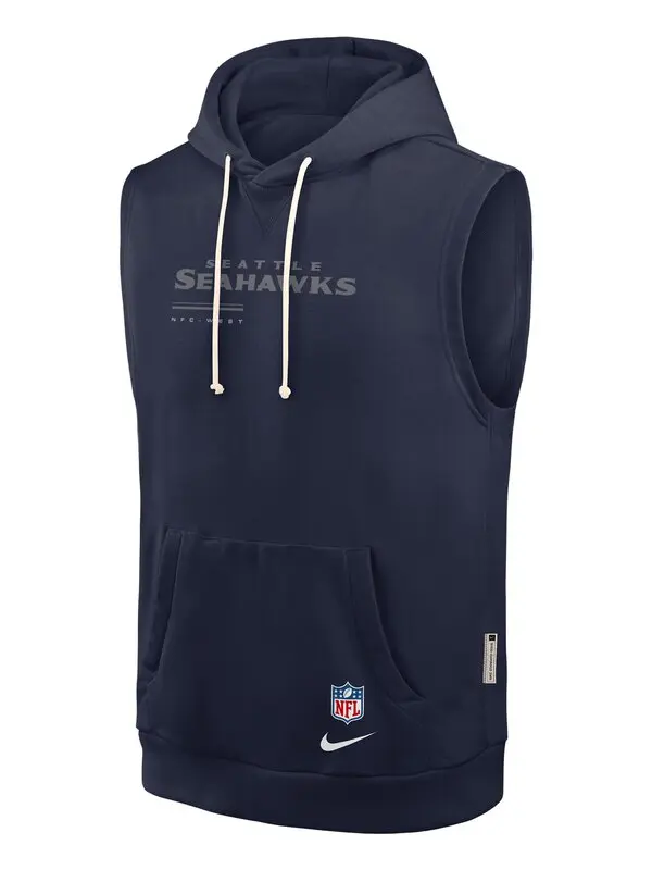 Nike Seattle Seahawks Sleeveless Pullover Hoodie - Blue