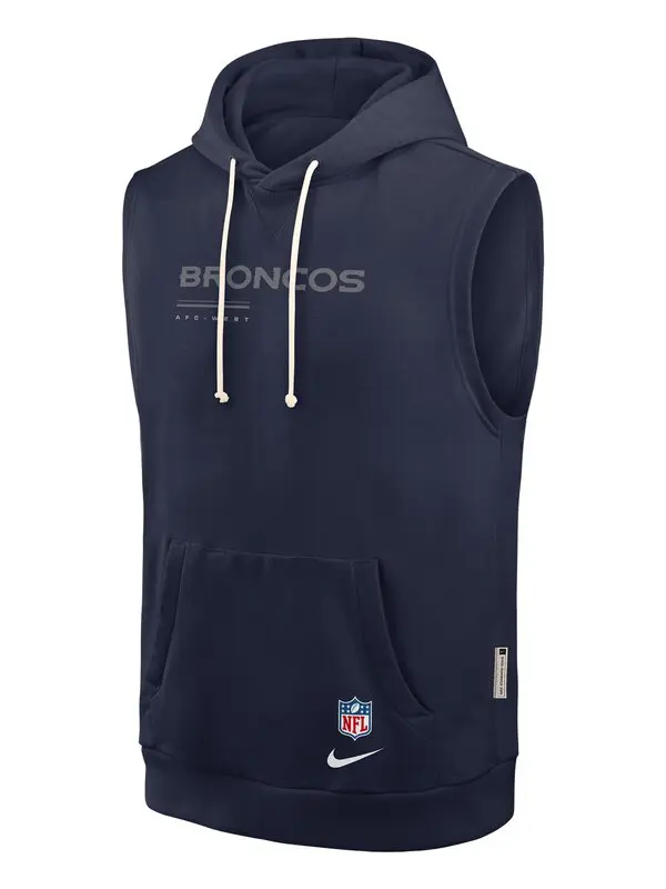 Nike Denver Broncos Sleeveless Pullover Hoodie - Blue