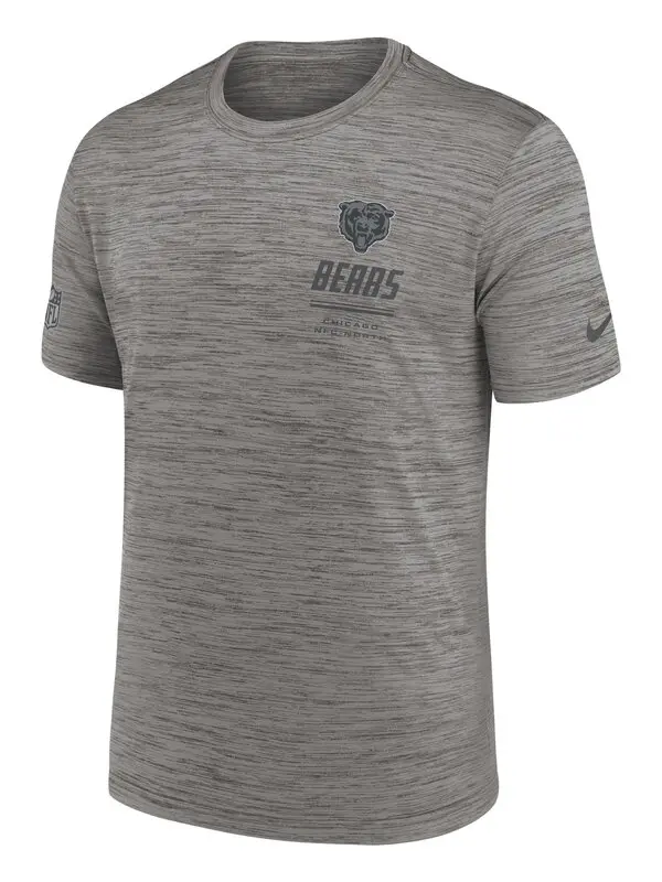 Nike Chicago Bears Sideline Team Issue Velocity Dri-fit Nfl T-shirt - Grey