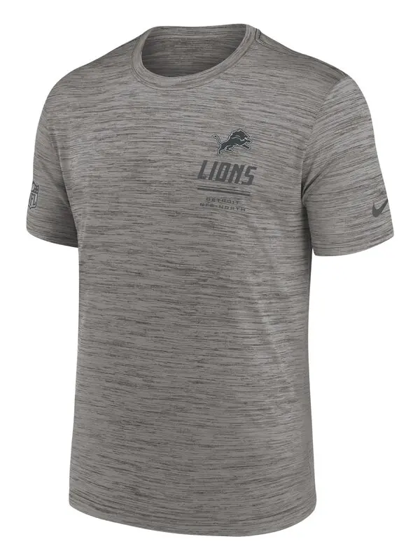 Nike Detroit Lions Sideline Team Issue Velocity Dri-fit Nfl T-shirt - Grey