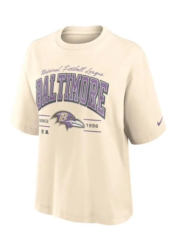 Nike Baltimore Ravens Vintage Mod Boxy T-shirt - White