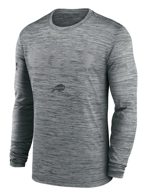 Nike Buffalo Bills Sideline Team Issue Velocity Dri-fit Nfl Long-sleeve T-shirt - Grey