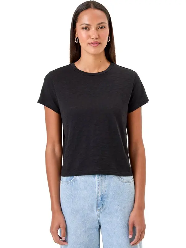 Goldie LeWinter Andie Tee Slub Jersey T-shirt - Black