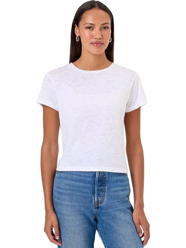Goldie LeWinter Andie Tee Slub Jersey T-shirt - White