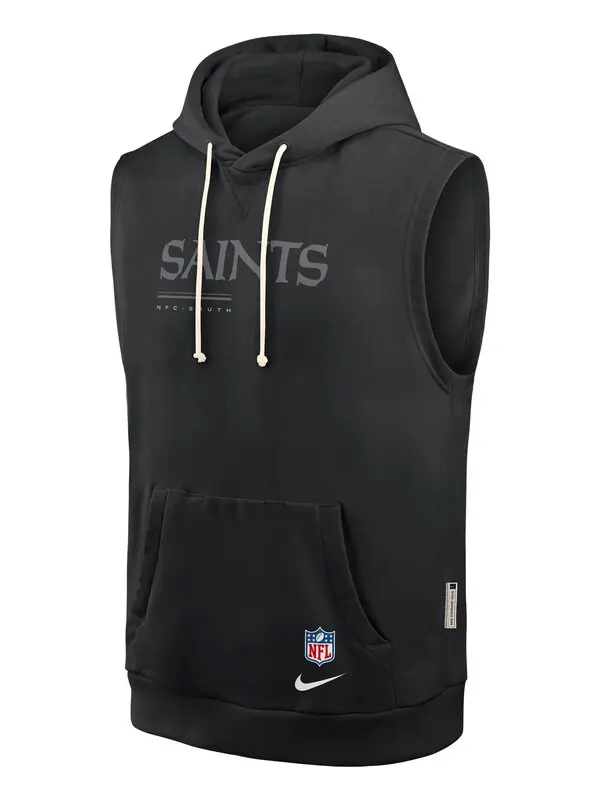 Nike New Orleans Saints Nfl Sleeveless Pullover Hoodie - Black