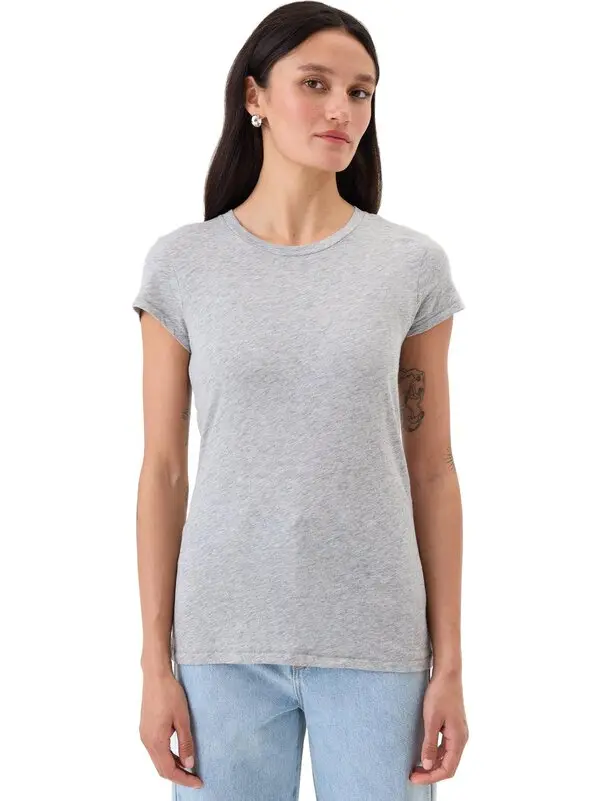 Goldie LeWinter Signature Slub Crewneck T-shirt - Gray Heather
