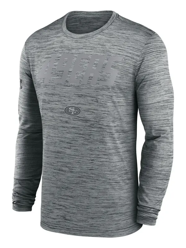 Nike San Francisco 49ers Sideline Team Issue Velocity Long-sleeve T-shirt - Grey