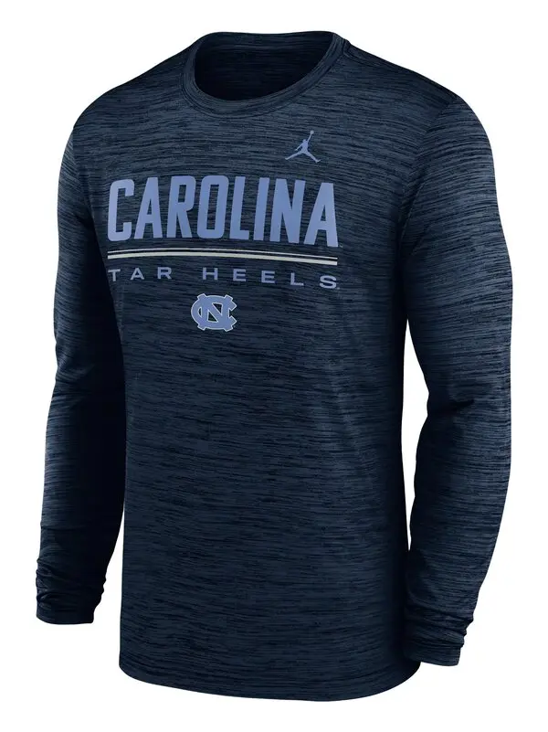 JORDAN North Carolina Sideline Velocity Brand Dri-fit College T-shirt - Blue