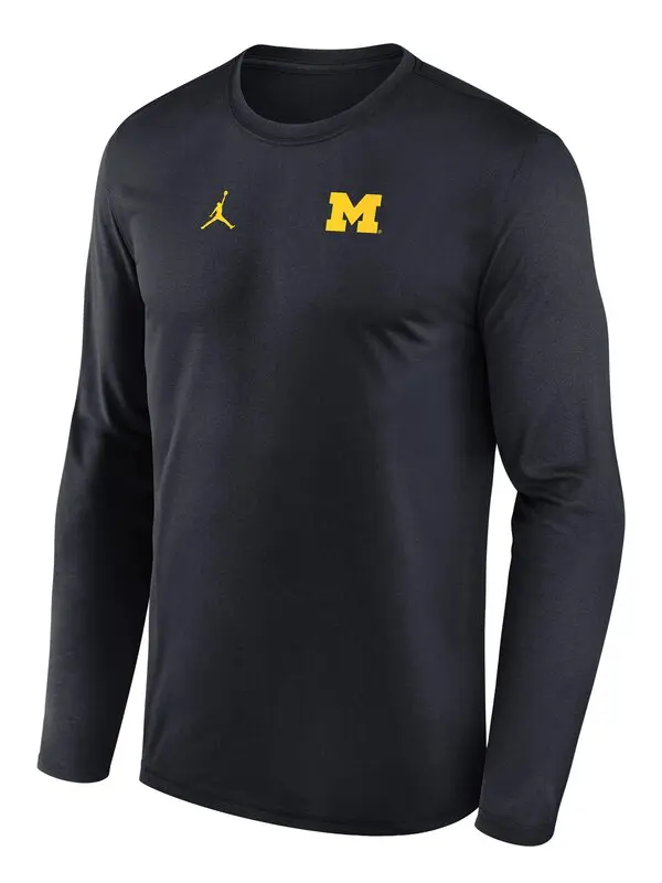 JORDAN Michigan Brand Dri-fit Long Sleeve T-shirt - Blue