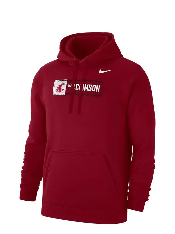 Nike Washington State Crimson College Pullover Hoodie - Red