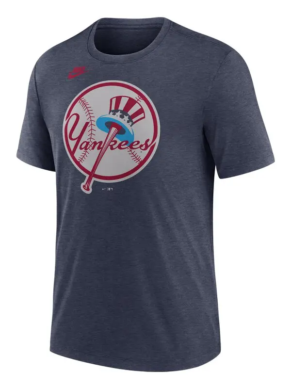 Nike New York Yankees Cooperstown Logo Mlb T-shirt - Blue