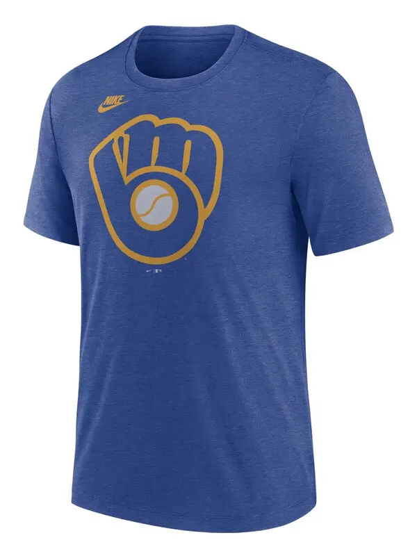 Nike Milwaukee Brewers Cooperstown Logo Mlb T-shirt - Blue
