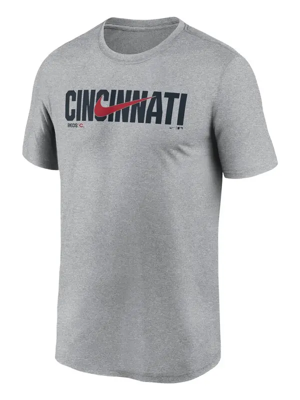 Nike Cincinnati Reds Swoosh Legend Dri-fit Mlb T-shirt - Grey