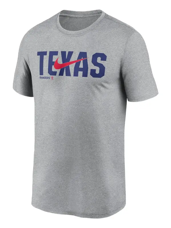 Nike Texas Rangers Swoosh Legend Dri-fit Mlb T-shirt - Grey