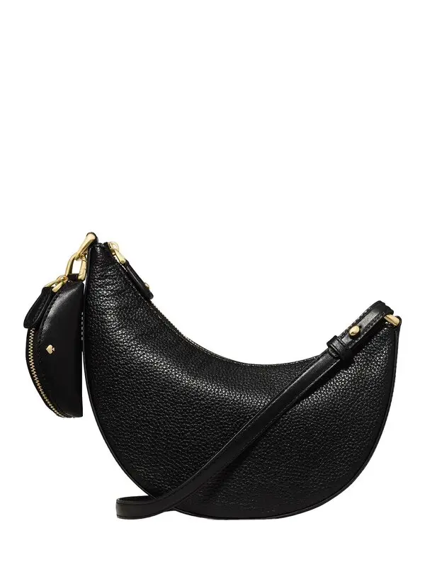 Kate Spade New York Mini Duo Pebble Leather Crossbody Bag - Black/gold