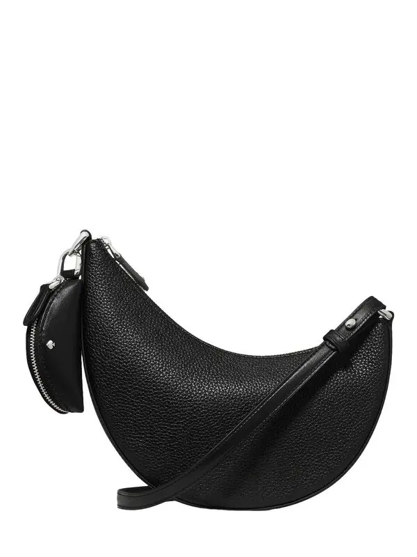 Kate Spade New York Mini Duo Pebble Leather Crossbody Bag - Black/silver